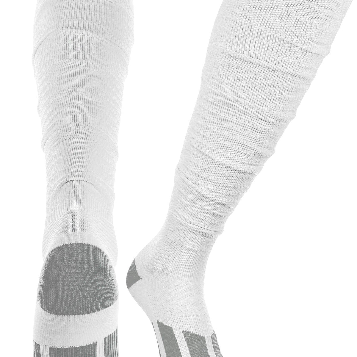 Long Football Scrunch Socks, Boys and Men's Sizes, White and Pink — TCK